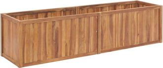 vidaXL Vidaxl - Lit surélevé de jardin 200x50x50 cm Bois de teck solide