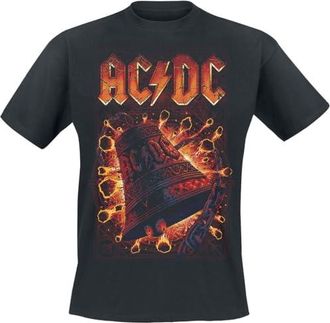 AC/DC Hells Bells Explosion Homme T-Shirt Manches Courtes Noir XXL 100% Coton Regular/Coupe Standard