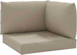 vidaXL Coussins de palette lot de 3 taupe tissu oxford vidaXL