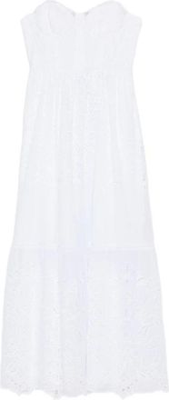 Ermanno Scervino Femme, Robes, Blanc, Taille: 36 FR Robe Maxi &agrave; Volants en Dentelle Anglaise