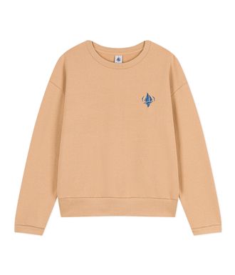 Petit Bateau Damen Sweatshirt, Beige Tourone, M