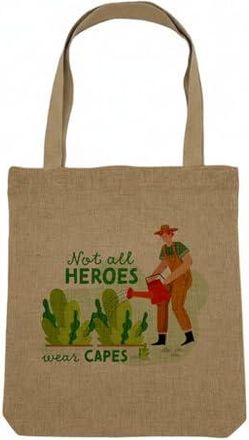 Fabulous Sac Shopping Tote Bag Aspect Lin - True Heroes - Gardener Passion Job Sac de Courses Toile Epaisse 360g Beige Naturel Cabas Port&eacute; Epaule Solide Imprim