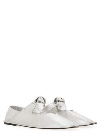 Hereu Lambskin Sandal - Silver