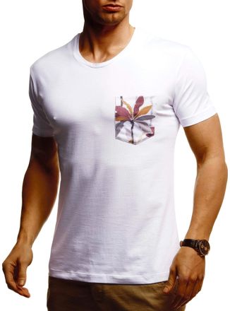 LEIF NELSON Herren Sommer T-Shirt Rundhals Ausschnitt Slim Fit Baumwolle-Anteil Cooles Basic Männer T-Shirt Crew Neck Jungen Kurzarmshirt O-Neck Kurzarm Lang LN49