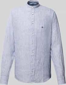 Fynch-Hatton Slim Fit Leinenhemd mit Stehkragen