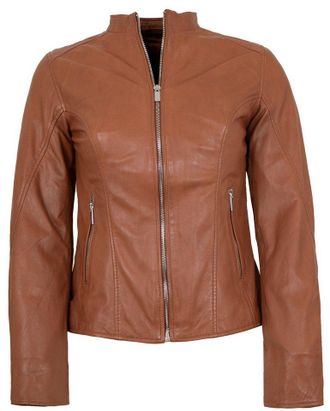 Jilani Lederjacke Fulya Jilani - Damen Lederjacke Lammnappa cognac