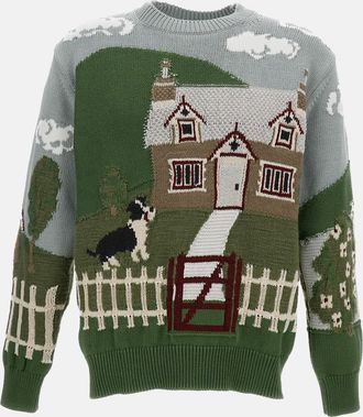 Junya Watanabe Bestickter Strickpullover