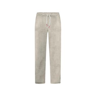 MC2 Saint Barth Lange Leinenhose mit Kordelzug - - Trousers - Herren - Beige - M