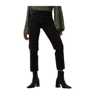 Gestuz Schwarze High Waist Mom Jeans - - Jeans - Damen - Schwarzk - W25