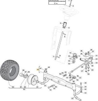STIGA Sports Selbsttragende Vorderachse ggp 382034047/1 - Stiga