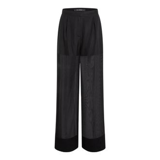 Karl Lagerfeld Sheer Organza Hose - - Trousers - Damen - Schwarzk - M