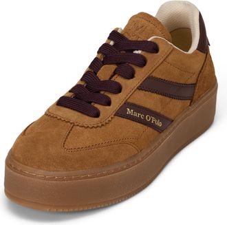 Marc O'Polo Sneaker MARC OPOLO aus ge&ouml;ltem Veloursleder, Damen, Gr. 36, pure camel, Obermaterial: 100% Leder, unifarben, Schuhe Sneaker, Topseller