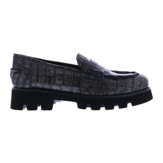 Pons Quintana Femme, Chaussures, Gris, Taille: 41 EU Mocassin gris en croco verni