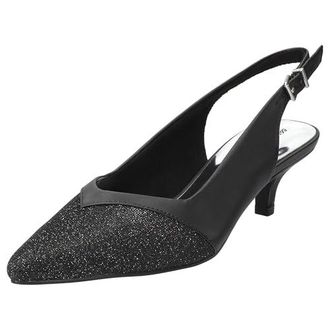 Easy Street Femme Vivid Escarpins, Noir satin&eacute; paillet&eacute;, 40 EU