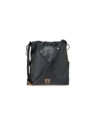Pinko Womens Crossbody Bag Black Leather - Crossbody-Bags