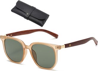 Generic OptiVintage Luxury Wood Sunglasses, Luxury Wood Sunglasses, OptiVintage Luxury Wood Sunglasses, Luxury Sunglasses for Women Men (D)