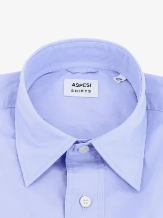 Aspesi Mens Cotton Shirt Fred Blue