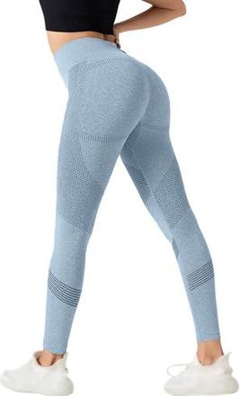 Generic Legging Anti Cellulite Femme D&eacute;contract&eacute; Unicolore Minceur Taille Haute Lissant Fessier sans Couture Pantalon Sport Femme Mode Yoga Base Fitness Panta