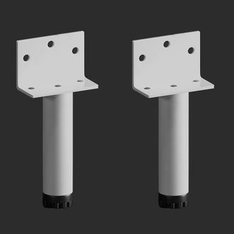 Generic Sofa Beistelltisch F&uuml;&szlig;e, 2er-Set Verstellbare M&ouml;belbeine Aus Metall, Mit Schrauben F&uuml;r Schrank- Und Tischbeine, Kommoden, Betten, St&uuml;hle, Schr&auml;nke(Wei