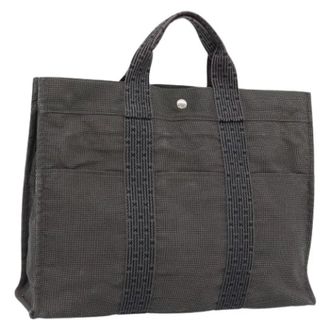 Herm&egrave;s Sac cabas vintage Pre-owned - Femme - Pre-owned - Gris - Taille: ONE Size