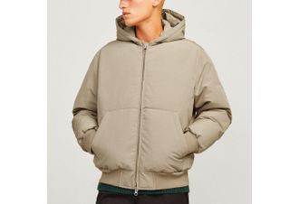 Jack & Jones Outdoorjacke JCOCOLLECTIVE Bomber Jacket SN mit verstellbarer Kapuze
