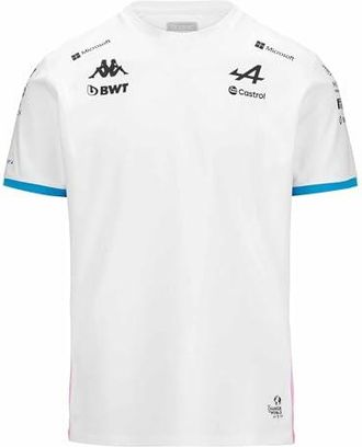 Kappa T-Shirt Adiry BWT Alpine F1 Team 2024 pour Homme - Blanc - Taille 5XL