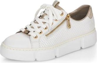 Rieker Femme Chaussures à Lacets N5932, Dame Chaussures de Sport lacées,Chaussure de Sport,Chaussure de Loisirs,Blanc (Weiss / 80),41 EU / 7.5 UK