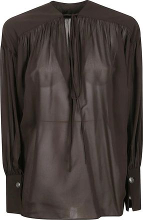 Pinko Pinko, Femme, Blouses et Chemises, Brun, Taille: 42 FR Asola Blouse