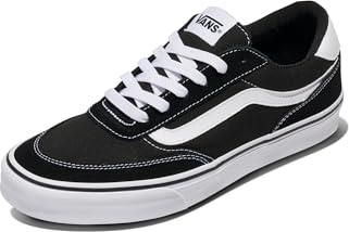 Vans Homme Brooklyn Ls Basket, SUEDE/CANVAS Black/White, 44.5 EU