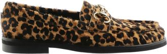 H&ouml;gl Leopardenmuster Loafer mit Horsebit-Detail - - Shoes - Damen - Braun - 37 EU