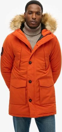 Superdry Everest - Parka avec capuche en fausse fourrure - Purée de potiron-Orange