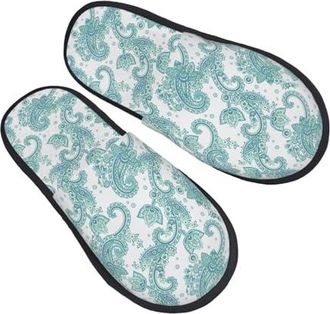 Generic Pantoufles Fleur Vert Clair Pai-Sley Peluche Pantoufles DH&ocirc;tel R&eacute;utilisables Chausson Hotel Pour Homme Chambre Spa M