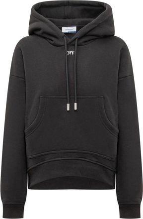 Off-white Femme, Sweatshirts et sweats &agrave; capuche, Noir, Taille: 40 FR Off Stamp Round Over Sweat &agrave; capuche