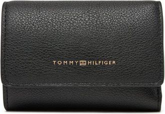 Tommy Hilfiger Geldb&ouml;rse Logotape Trifold AW0AW17477 Schwarz