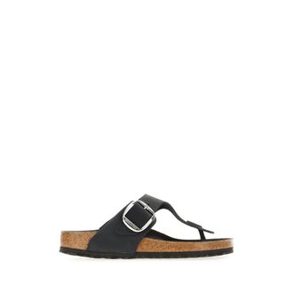 Birkenstock Femme, Chaussures, Noir, Taille: 37 EU Gizeh Big Buckle Regular Fit