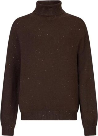 Liu Jo Femme, Pulls, Brun, Taille: 40 FR Sweat à Paillettes Chocolat Aw25