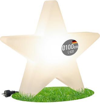 8 Seasons design Shining Star XXL LED Weihnachtsstern &Oslash; 100 cm (Wei&szlig;), E27 Fassung inkl. Leuchtmittel in warmwei&szlig;, Gro&szlig;er beleuchteter Stern, Weihnachts-Deko, W