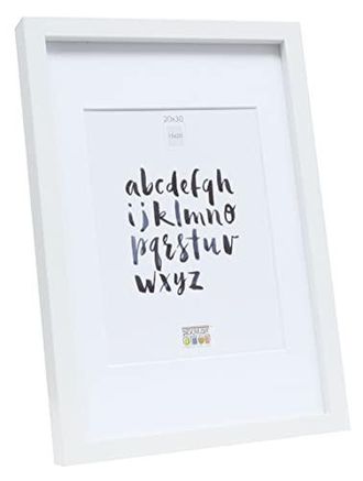 Deknudt Frames S40AK1-P1-20.0X30.0 Fotorahmen, Holz/MDF, hohes Relief, 32,4 x 22,4 x 2,96 cm, Weiß