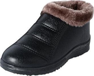 Generic Bottines Pour Femme dHiver Plates Doubl&eacute;s en Peluche Chaude Slip-on Bottes De Neige Antid&eacute;rapantes L&eacute;g&egrave;res Confortables Chaussures De Marche D&eacute;contrac
