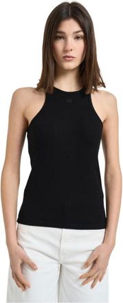 Anine Bing Femme, Tops, Noir, Taille: 38 FR Cole Ribbed Tank