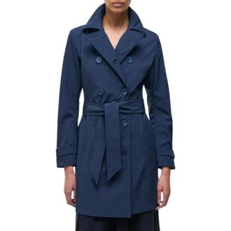 Colmar Femme, Manteaux, Bleu, Taille: 36 FR Trench Impermeabile