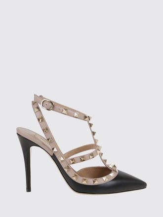Valentino Garavani Escarpins slingback Rockstud en cuir &agrave; talon haut