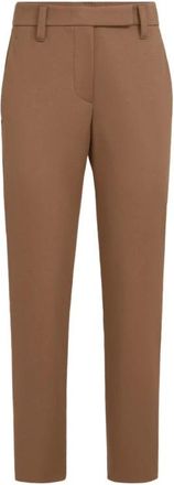 Brunello Cucinelli Pantalon slim en coton stretch - Femme - Pantalons - Brun - Taille: 42 FR