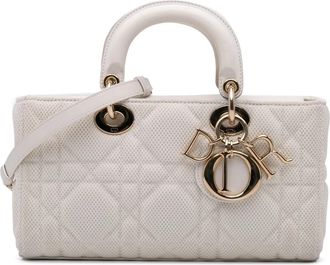 Dior Hobo Bags - Medium Technical Fabric Macrocannage Lady D Joy - Gr. unisize - in Wei&szlig; - f&uuml;r Damen