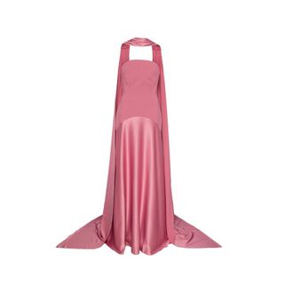 Solace London Mae Scarf-detail Strapless Maxi Dress