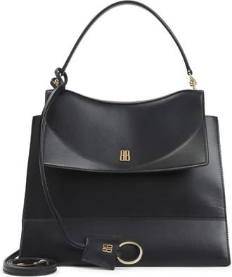 Balenciaga Hobo Bags - Structured Black Leather Shoulder Bag With Detacha - Gr. unisize - in Schwarz - f&uuml;r Damen