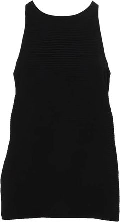 Helmut Lang débardeur en maille à design côtelé (2024) - Noir