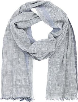Lindenmann Scarf/woven scarf men 100% organic cotton, mens scarf, blue