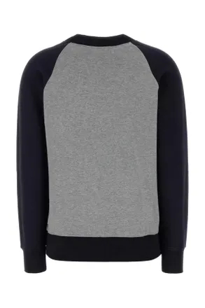Miu Miu Womens Grey Cotton Sweatshirt Grigioblu Exterior: Maglieria Sweater
