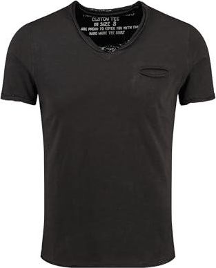 Key Largo Soda New col en V T-Shirt, Noir (1100), L Homme
